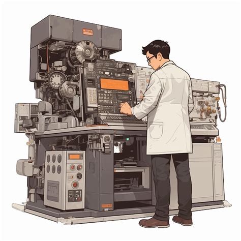 premium vector singaporean man in robotics engineers uniform in lab