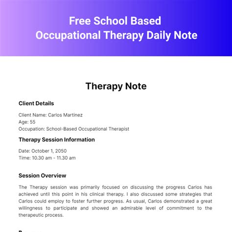 Free Therapy Note Templates Editable And Printable