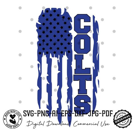 Colts Svg Colt Svg Colts Football Svg File Colts Flag Svg Etsy