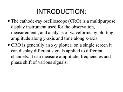 Cathode Ray Oscilloscope Pptx