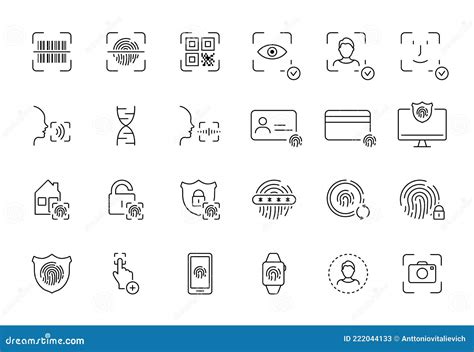 Biometric Verification Authentication Vector Illustration