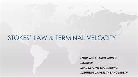 Stokes Law And Terminal Velocity Pdf