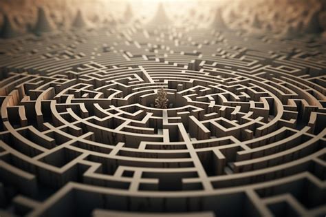premium ai image a mazelike pattern with multiple paths signifying