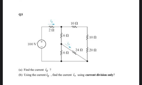 Solved A Find The Current Ig B Using The Current Ig Chegg Com