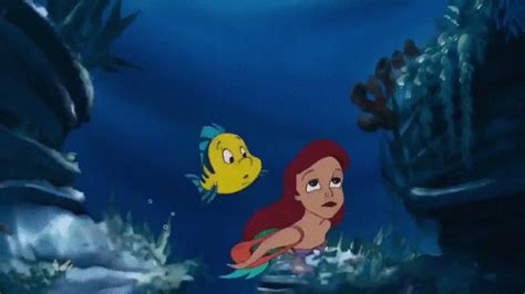 Ariel And Flounder Swim As Sebastian Follows By Arielfan90 On Deviantart