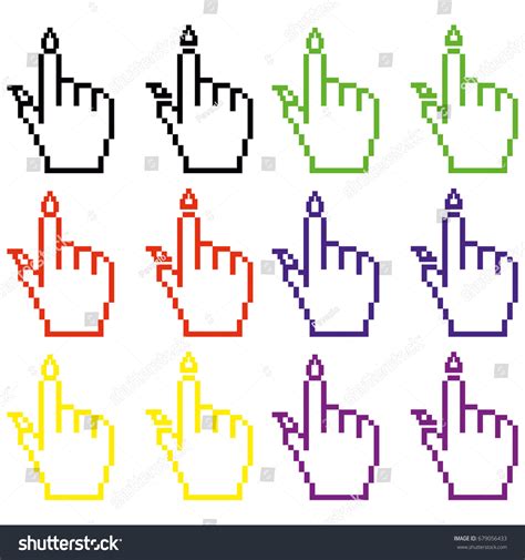 Cursor Computer Mouse Form Girls Hand Stock Vector Royalty Free Shutterstock