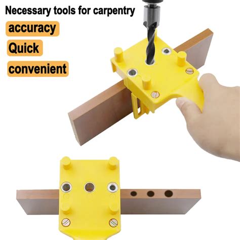 Handheld Woodworking Dowel Jig Doweling Hole Drill Guide