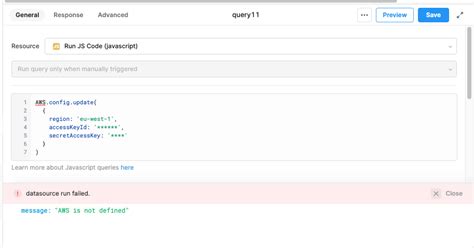 aws javascript api 💬 queries and resources retool forum