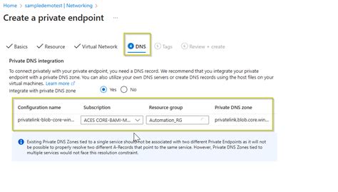 how to properly setup azure connectivity from app service to