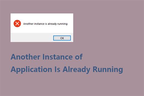another instance of application is already running six methods