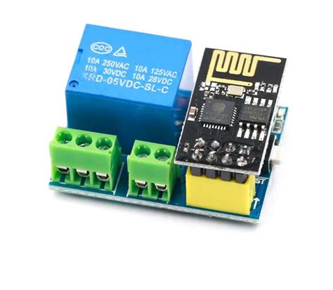 Релейный модуль esp8266 esp 01 01s 5В с wi fi купить с доставкой по