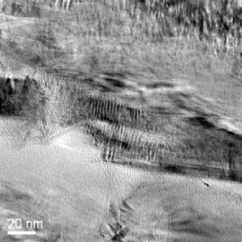 Tem Image Of Nanoprecipitates Similar To Nanowires After Annealing At