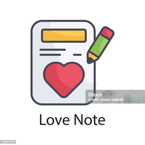 러브 노트 벡터 흰색 배경에 채워진 개요 아이콘 디자인 일러스트레이션 Eps 10 파일 개념에 대한 스톡 벡터 아트 및 기타 이미지 개념 낮 로맨스 Istock