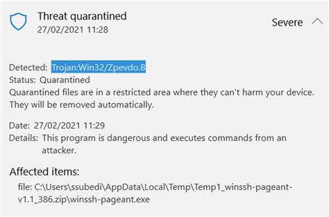 Flagged By Windows As Trojan Issue Ndbeals Winssh Pageant GitHub
