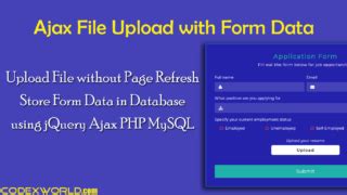 Ajax File Upload using jQuery and PHP - CodexWorld