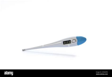 Electronic Body Thermometer Displaying Healthy Human Body Temperature 36 6 Degrees C Celsius