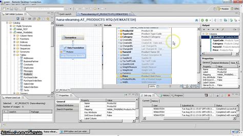 Sap Hana Elearning How To Create Attribute View Youtube