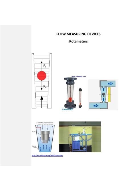 Flow Measuring Devices Rotameters Orifice Meters And Venturi Meters Pdf Continuum
