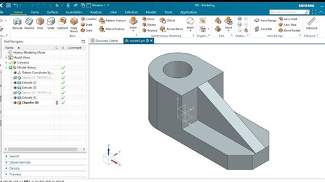Siemens Nx Extrude Tutorials Cad Extrude Youtube