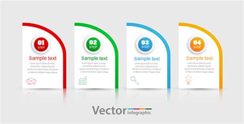 인포 그래픽 디자인 템플릿 4 단계 또는 옵션비즈니스 컨셉은 워크플로 레이아웃 다이어그램 연례 보고서 웹 디자인에 사용할 수 있습니다 개념에 대한 스톡 벡터 아트 및 기타