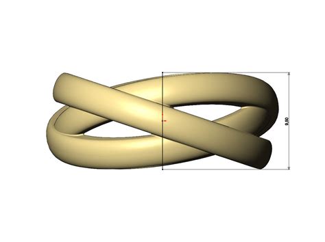 Open Work Overlapping Rings Fashion Band US Sizes To D Model D Printable CGTrader