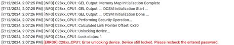 Tms320f28p559sj Q1 Issue When Use Uniflash To Load The Dcsm Demo