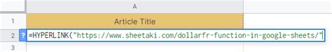 How To Use HYPERLINK Function In Google Sheets Step By Step