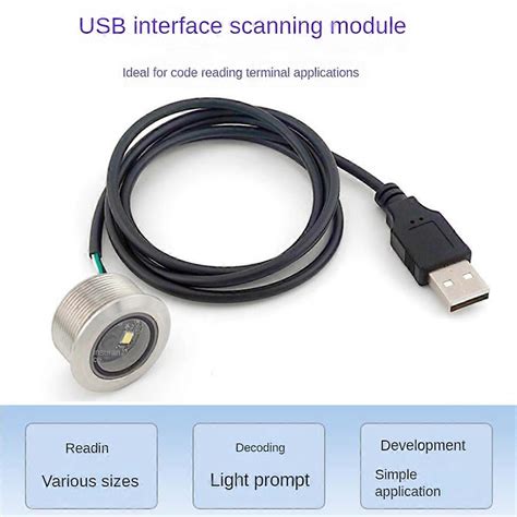 GM USB Interface D D Bar Code QR Code Barcode Scanner Module Stainless Steel Thread With