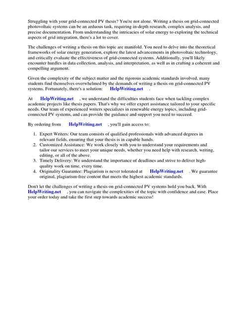 Grid Connected Pv Thesis Pdf Photovoltaics Solar Power