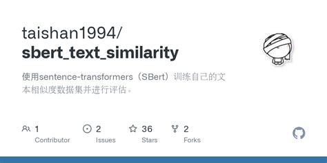 Github Taishan1994sberttextsimilarity 使用sentence Transformers