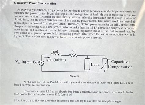 Solved 3 Reactive Power Compensation As Previously