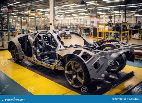Sports Car Chassis In Production Line Stock Illustration Illustration Of Production Chassis