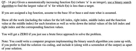 solved q5 14 pts given a monotonically increasing