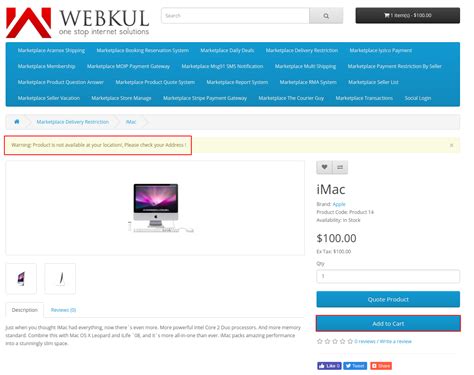 Opencart Multi Vendor Delivery Restriction Marketplace Shipping Condition Module WebKul
