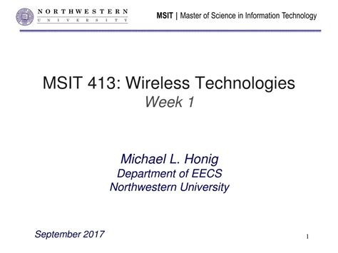 Ppt Msit 413 Wireless Technologies Week 1 Powerpoint Presentation
