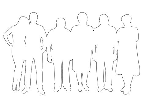 Outline Of People People Outline Clip Art Qosske