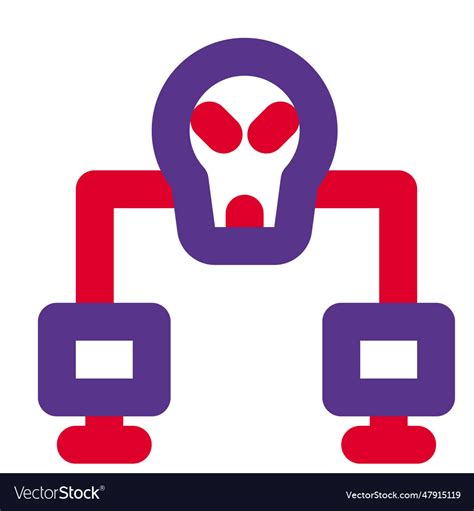 Skull A Malware Used For Hacking Networks Vector Image