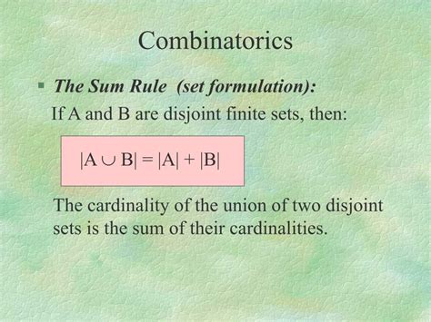 Ppt Elementary Counting Technique S And Combinatorics Powerpoint