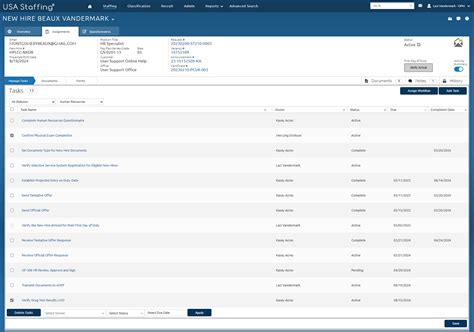 Deleting A Task Usa Staffing Online Help