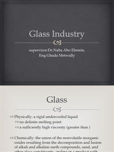 Glass Industry Pdf Glasses Silicon Dioxide