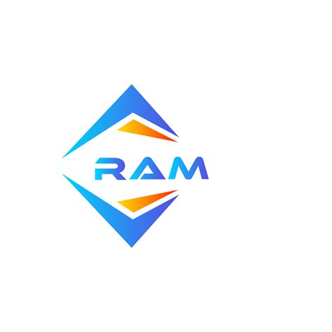 Ram Abstract Technology Logo Design On White Background Ram Creative Initials Letter Logo