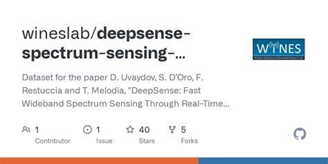 Github Wineslabdeepsense Spectrum Sensing Datasets Dataset For The Paper D Uvaydov S D