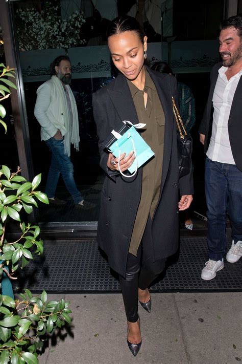 Zoe Saldana Enjoys Dinner With Her Mother And Babe At Madeo In Beverly Hills Los Angeles 290319 6