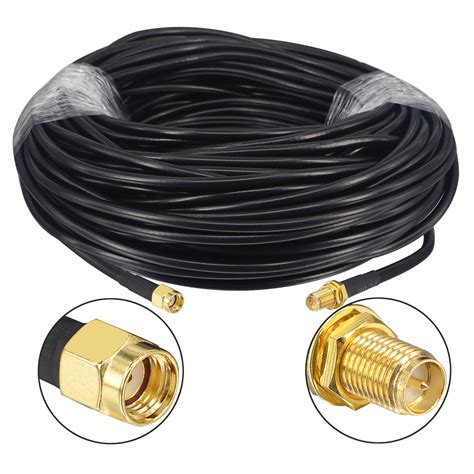 Onelinkmore WiFi Antenna Extension Cable 50 Ohm KMR195 RP SMA Male To RP SMA Female Connector