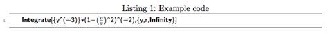 formatting fanciest way to include mathematica code in latex tex