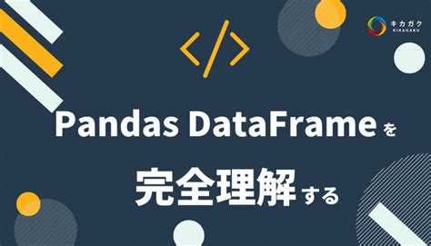 データ分析入門 Pandas DataFrameの使い方をマスターしよう キカガクブログ