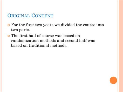 Ppt Introducing Statistical Inference Using Randomization Methods Powerpoint Presentation Id