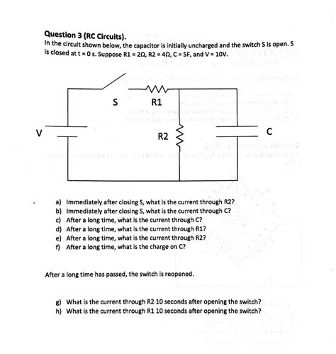 solved question 3 rc circuits in the circuit shown below
