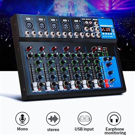 Jual MG04BT MG07BT Audio Mixer DJ Remix 4ch 7ch Mendukung Bluetooth USB PC MP3 Portable Mixer