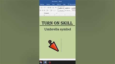Umbrella Symbol Ms Word 🤯🌂 Umbrella Rain Tricks Song Shorts